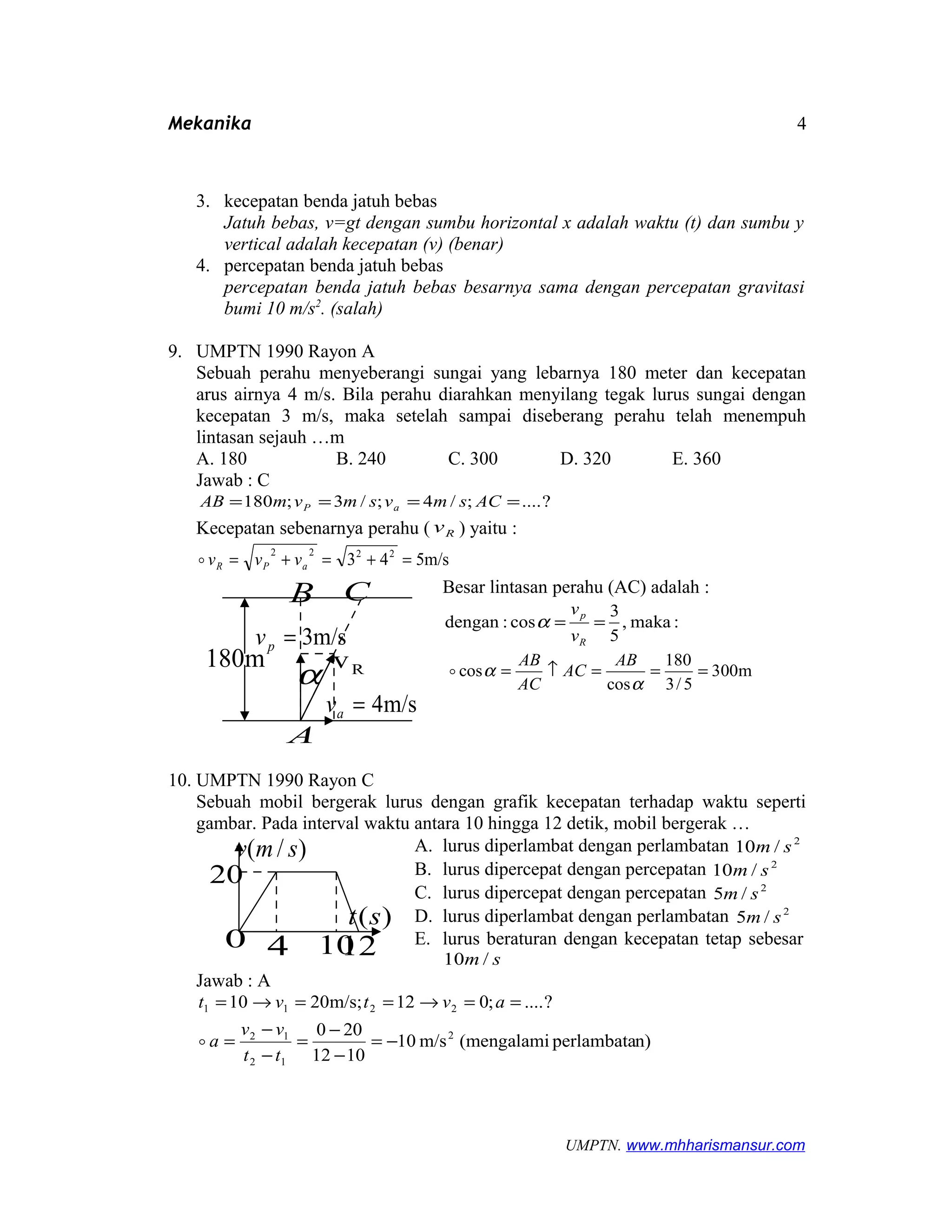 kinematika gerak | PDF