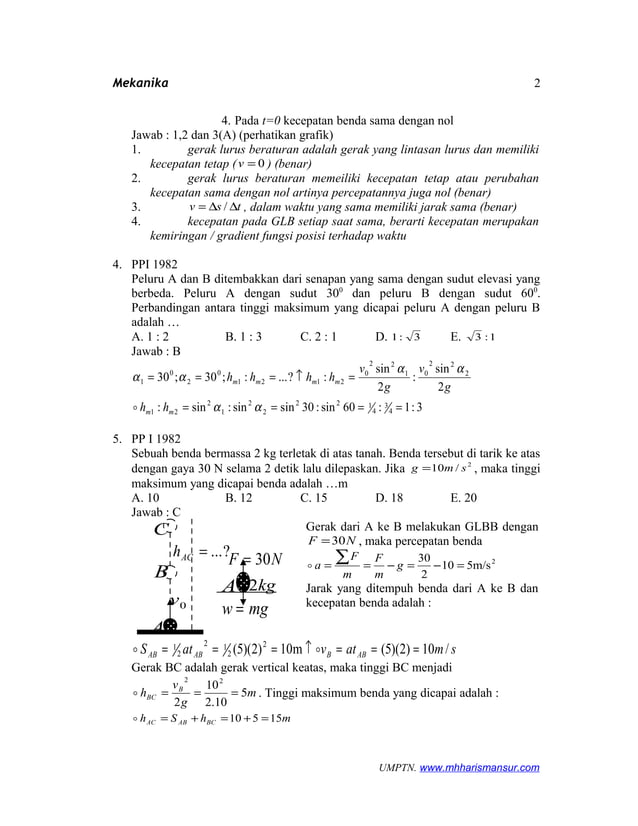 kinematika gerak | PDF