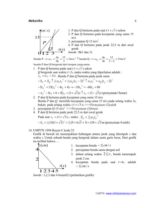 kinematika gerak | PDF
