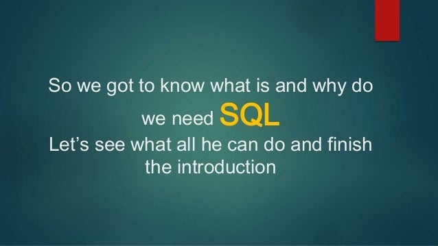 1. SQL Basics - Introduction