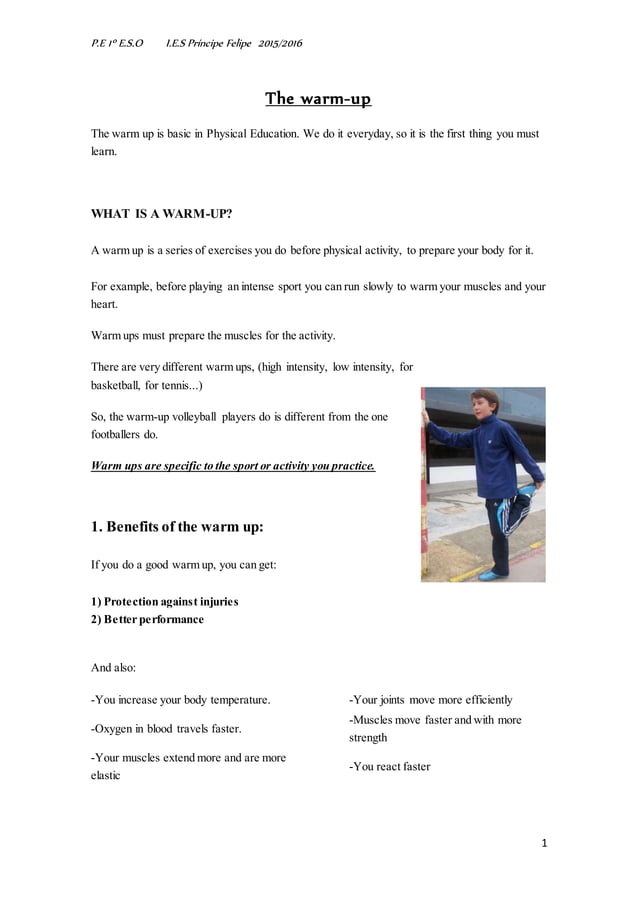 WARM UP & PHYSICAL FITNESS | DOCX