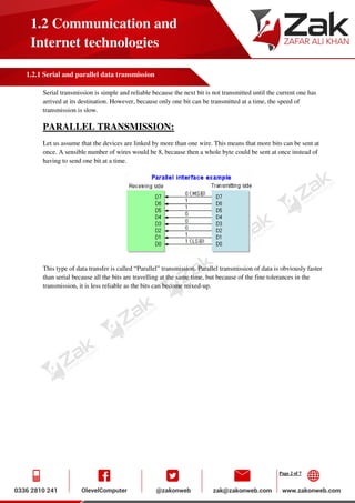 Serial And Parallel Data Transmission By ZAK | PDF