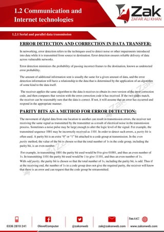Serial And Parallel Data Transmission By ZAK | PDF