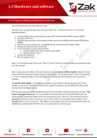 computer architecture and the fetch execute cycle By ZAK | PDF | Data ...