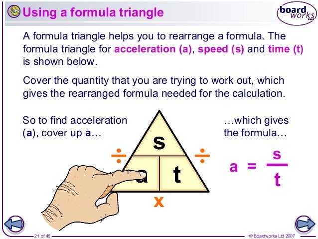 Speed and acceleration