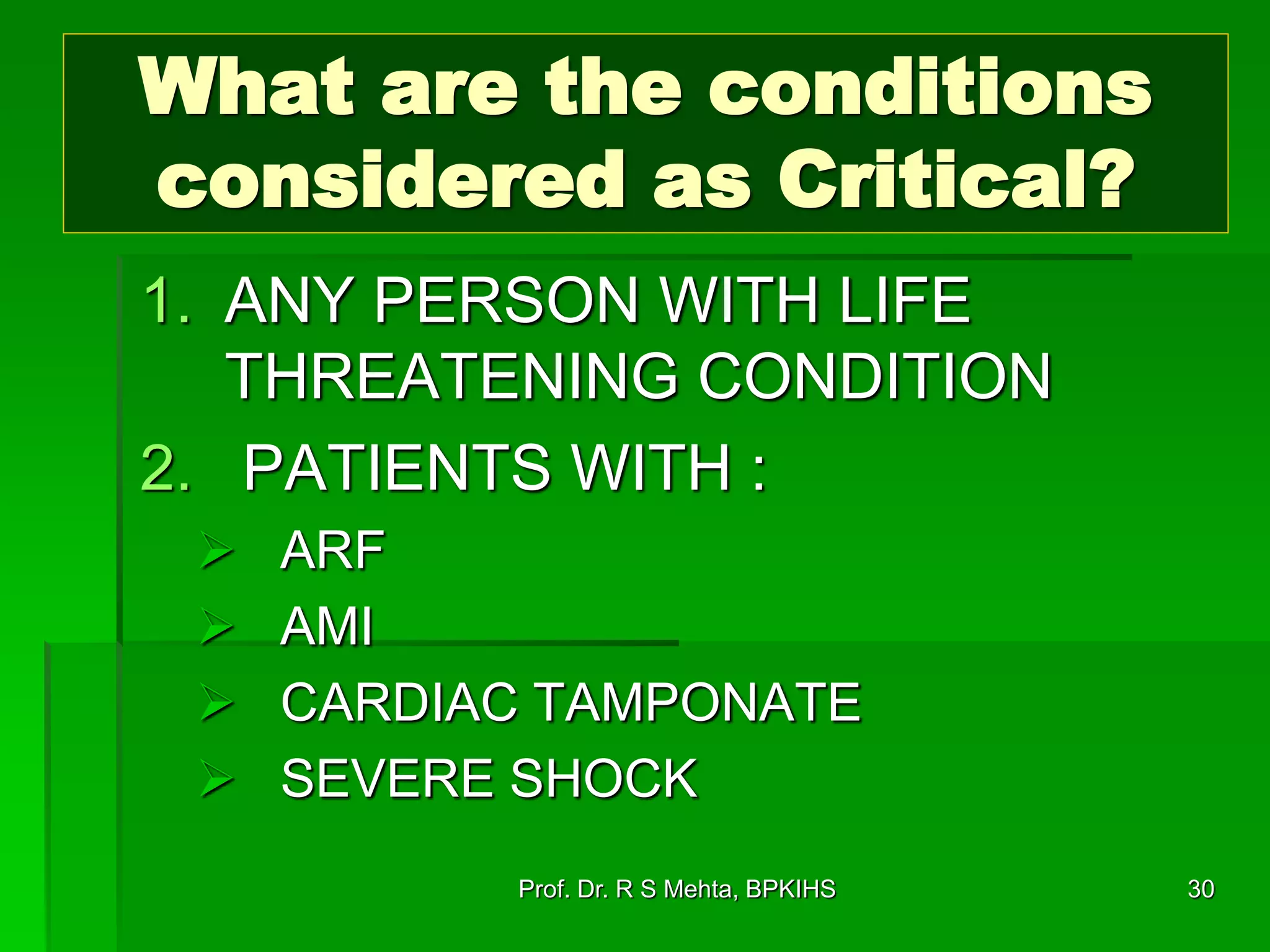 1. critical care | PPSX