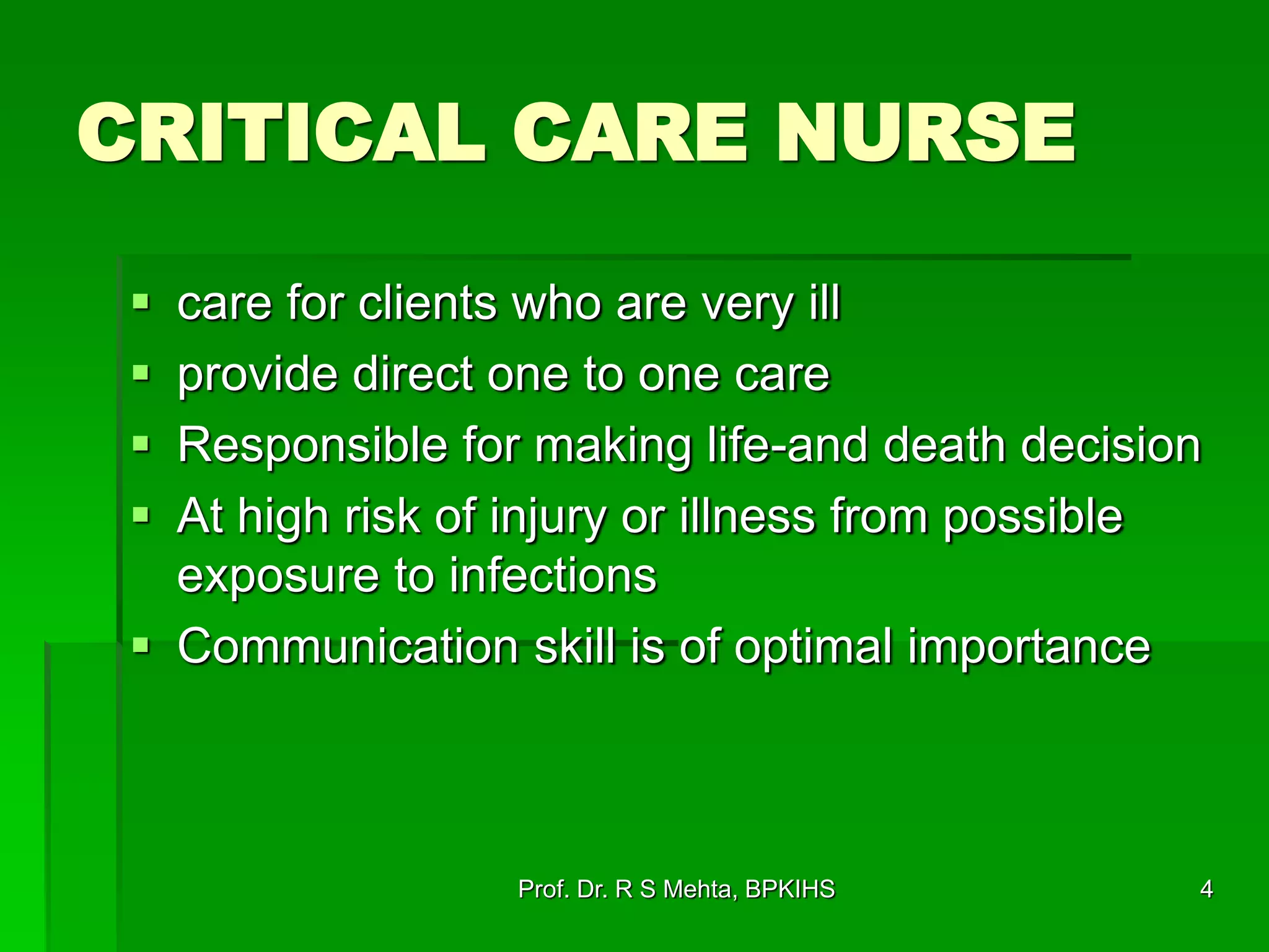 1. critical care | PPSX