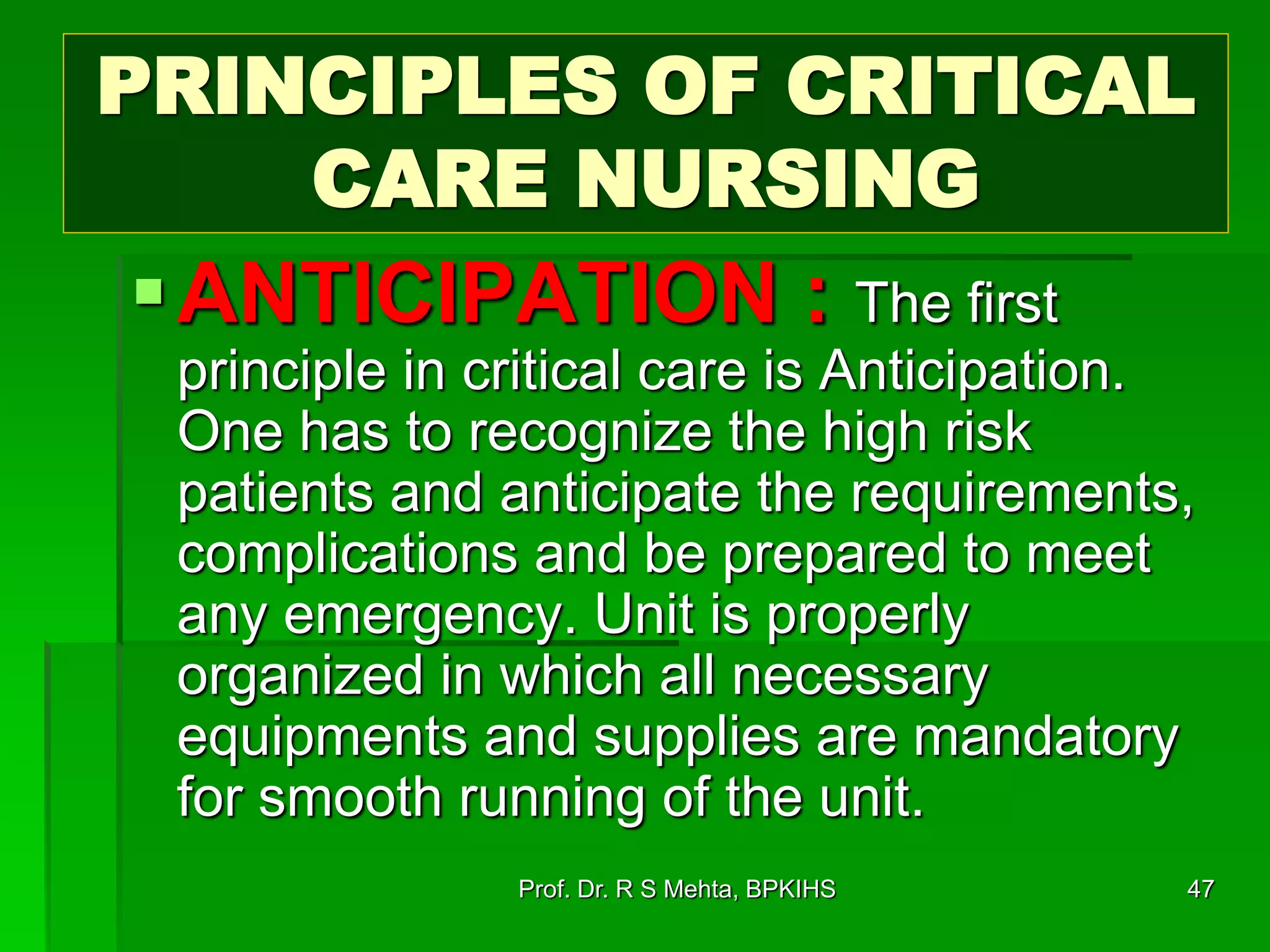 1. critical care | PPSX