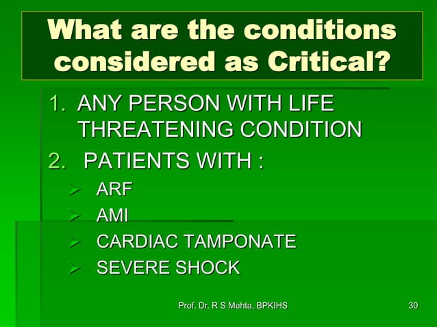 1. critical care | PPSX | First Aid | Injuries