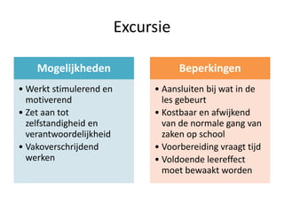 1. Overzicht en aanbiedende werkvormen | PPTX