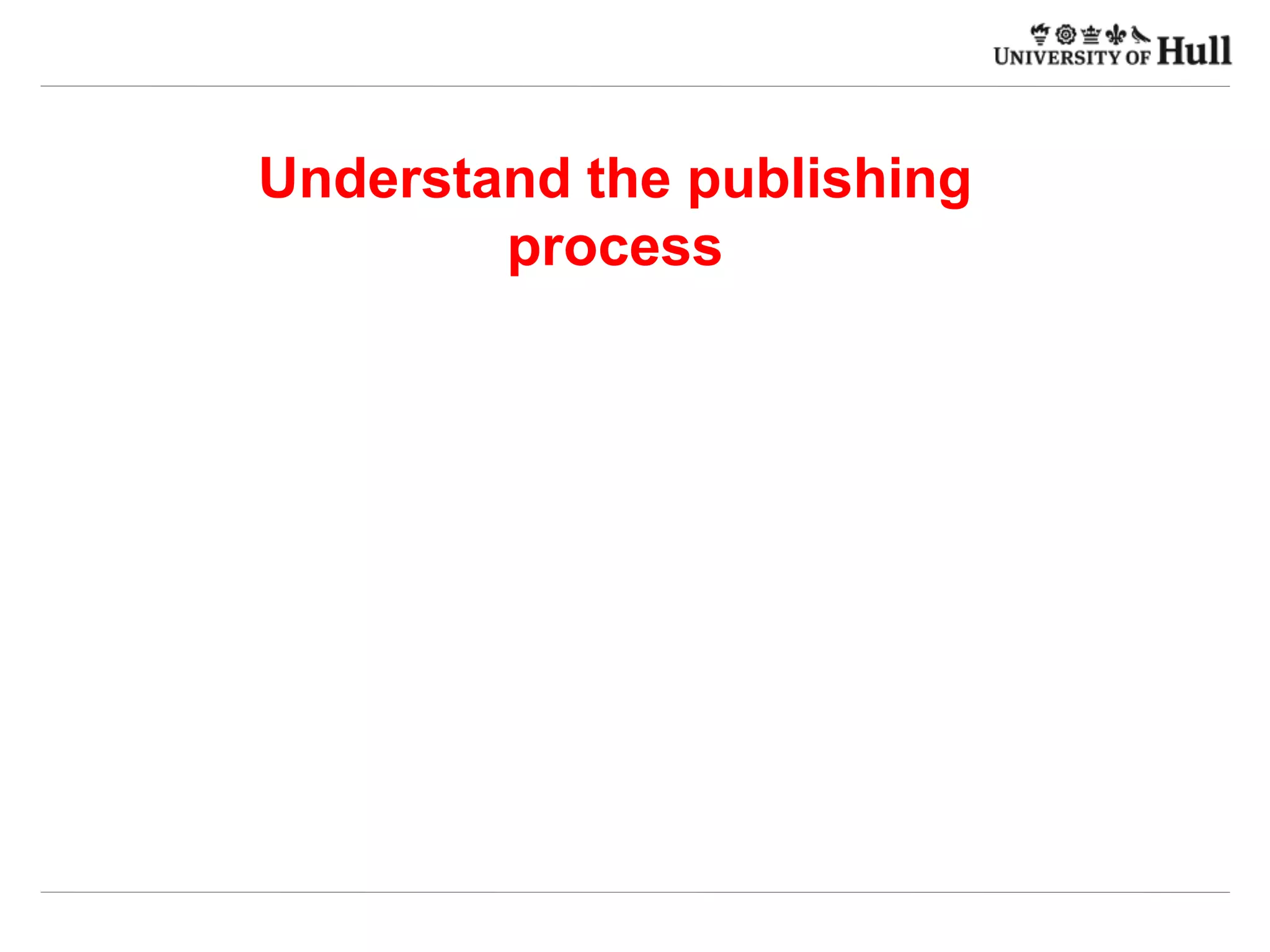 The publishing process | PPTX