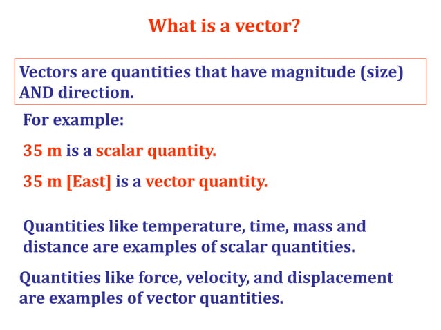 1.1 vectors | PPTX | Physics | Science