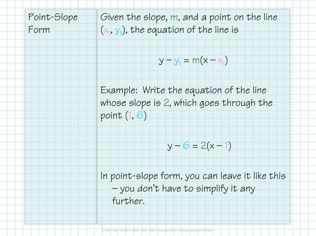 1.3.2C Equations of Lines | PPT
