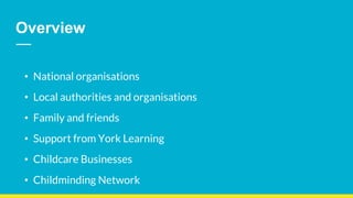 Lesson 1 - Types of support and sources of information required for ...