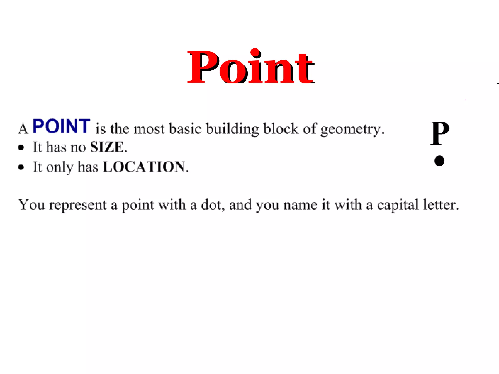 Points, Lines and Planes | PPT