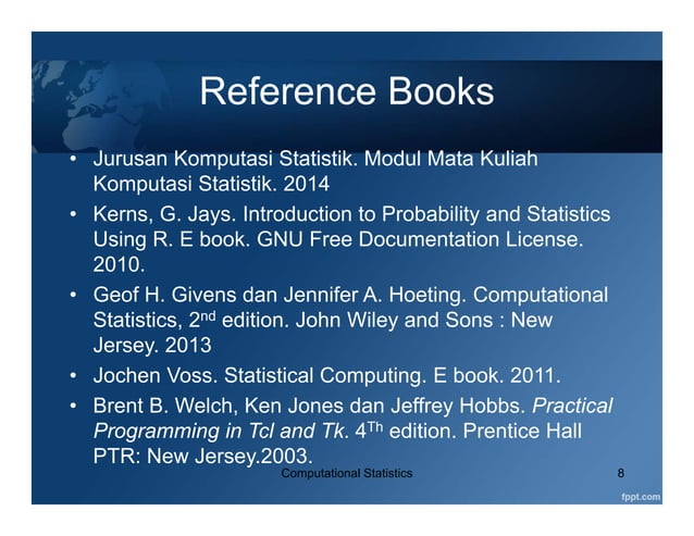 Introduction To Computational Statistics Pdf Computing Technology 3946