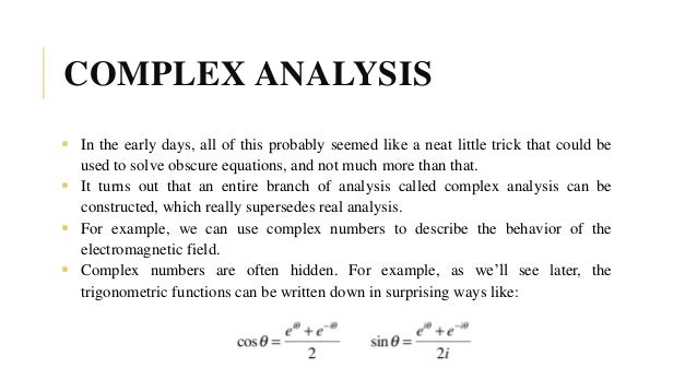 Introduction To Complex Numbers Examples Solutions