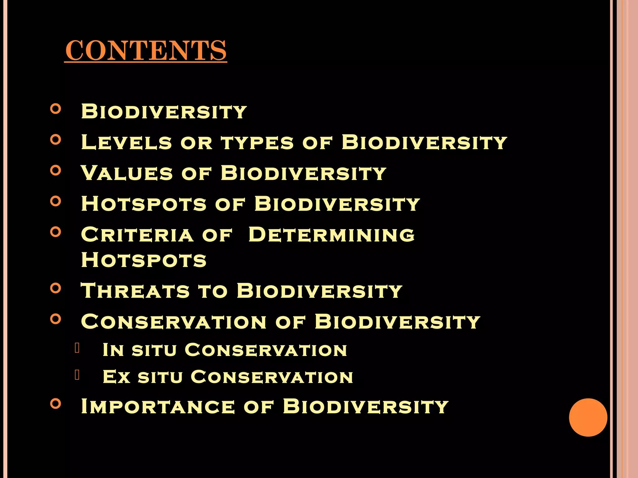 Biodiversity & Conservation | PPT