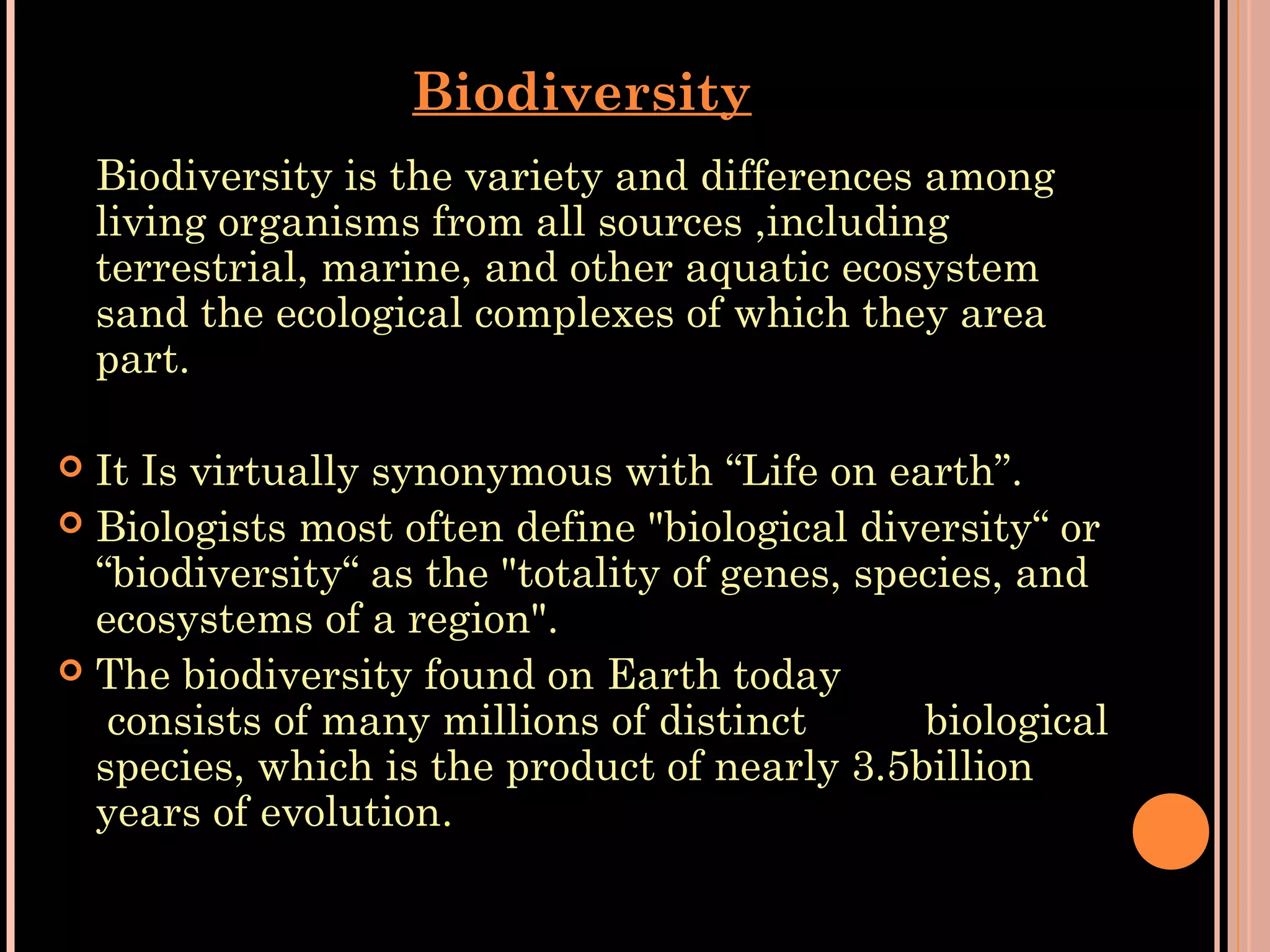 Biodiversity & Conservation | PPT