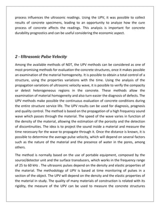 Ultrasonic Pulse Velocity Test | PDF