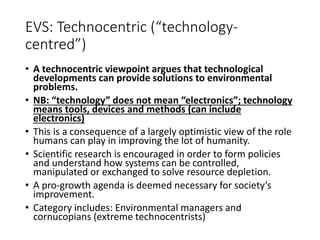1.1 Environmental value systems | PPTX