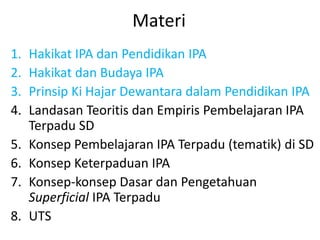 Pendidikan IPA Terpadu | PPTX