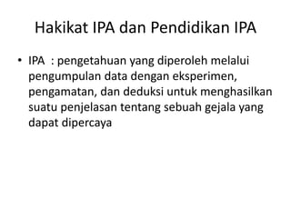 Pendidikan IPA Terpadu | PPTX