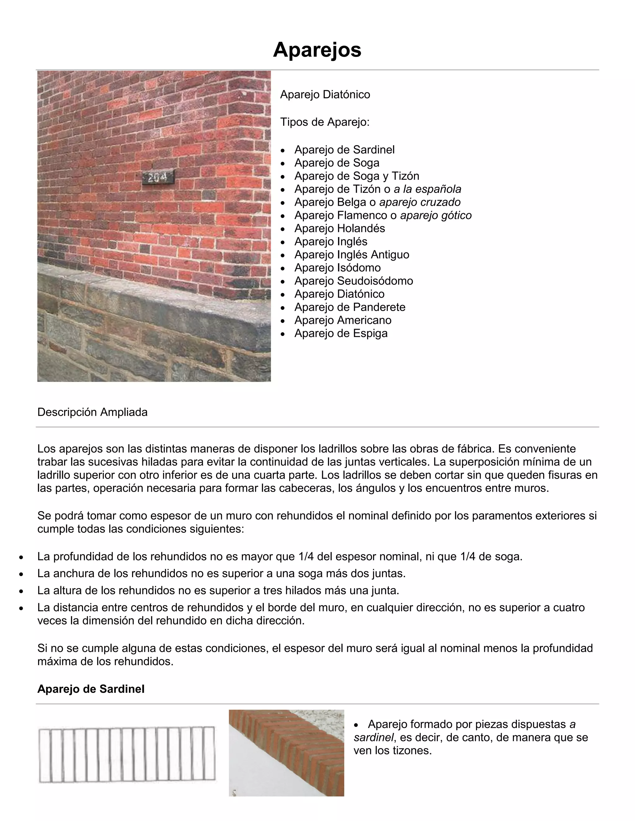 1. Aparejos y muros | PDF
