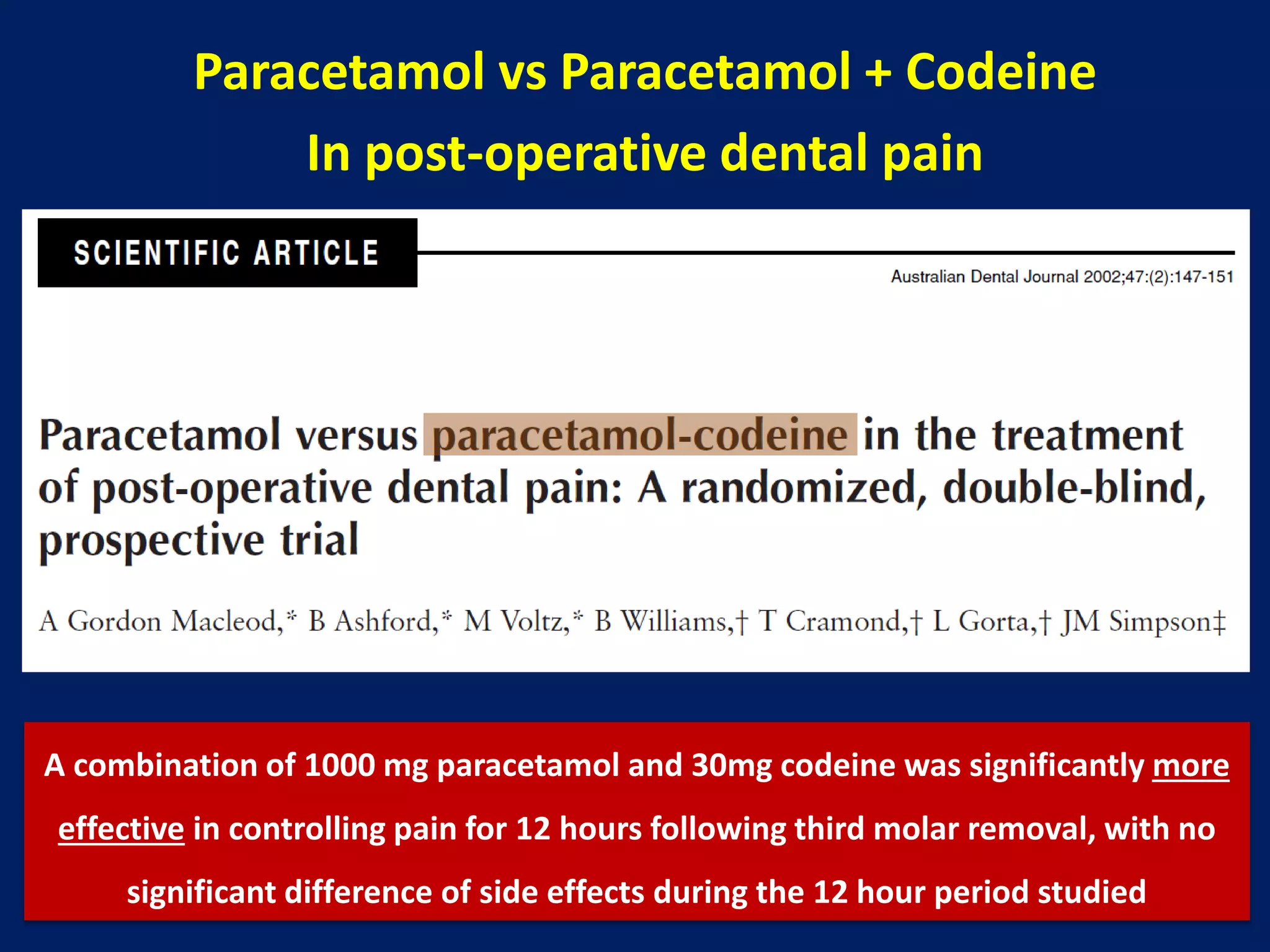 Multimodal Regiments for Acute Pain Management - Prof. A. Husni Tanra ...