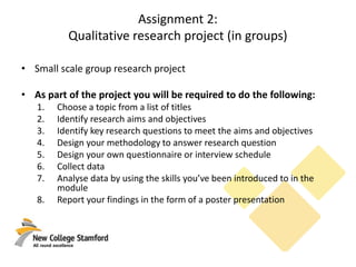 1. introduction to research methods | PPT