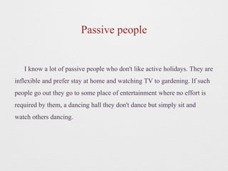 Leisure activities | PPTX