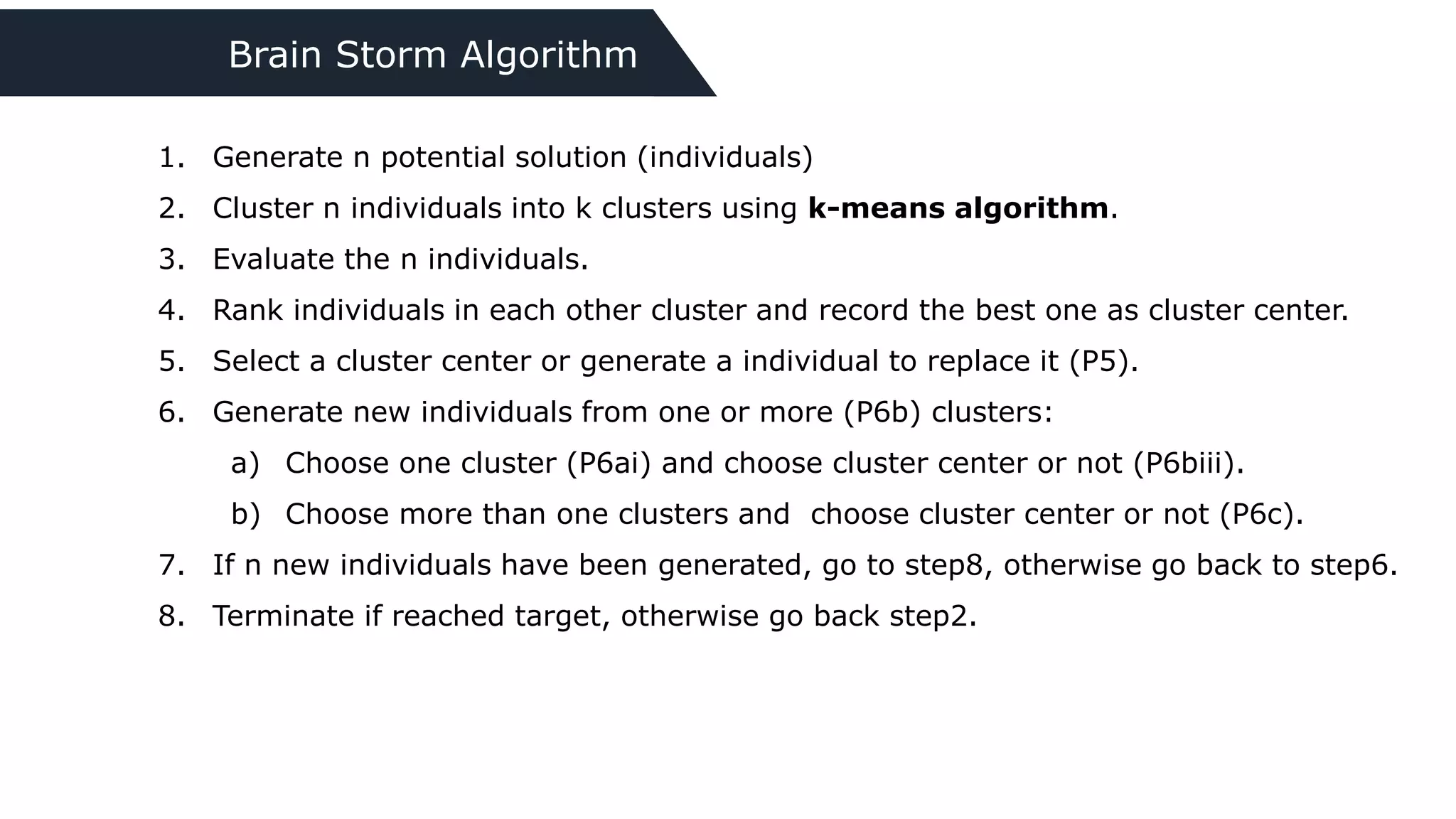 Brain storm algorithm | PPT