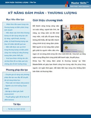 KỸ NĂNG ĐÀM PHÁN - THƯƠNG LƯỢNG | PDF