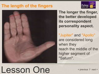 Lesson 1 palm reading:The fingers and the mounts | PPTX | Astrology ...