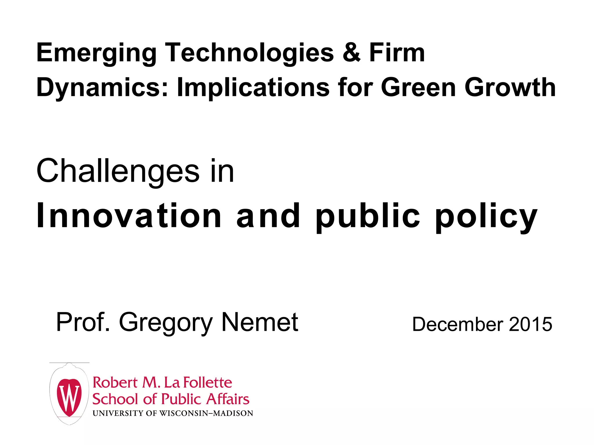 Session 2 - Keynote Presentation by Gregory Nemet | PPT