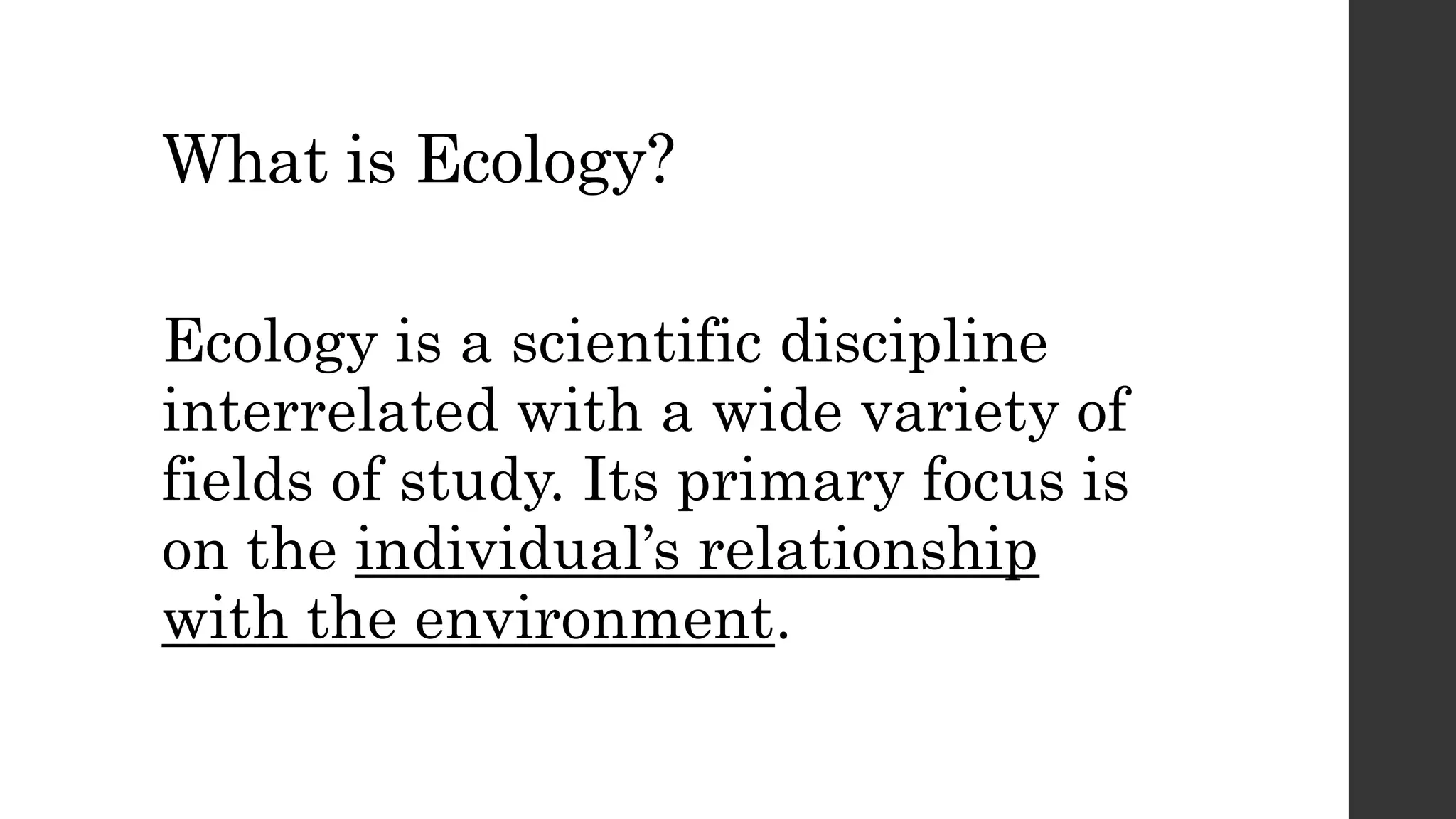 1.2 scope and meaning of ecology | PPTX