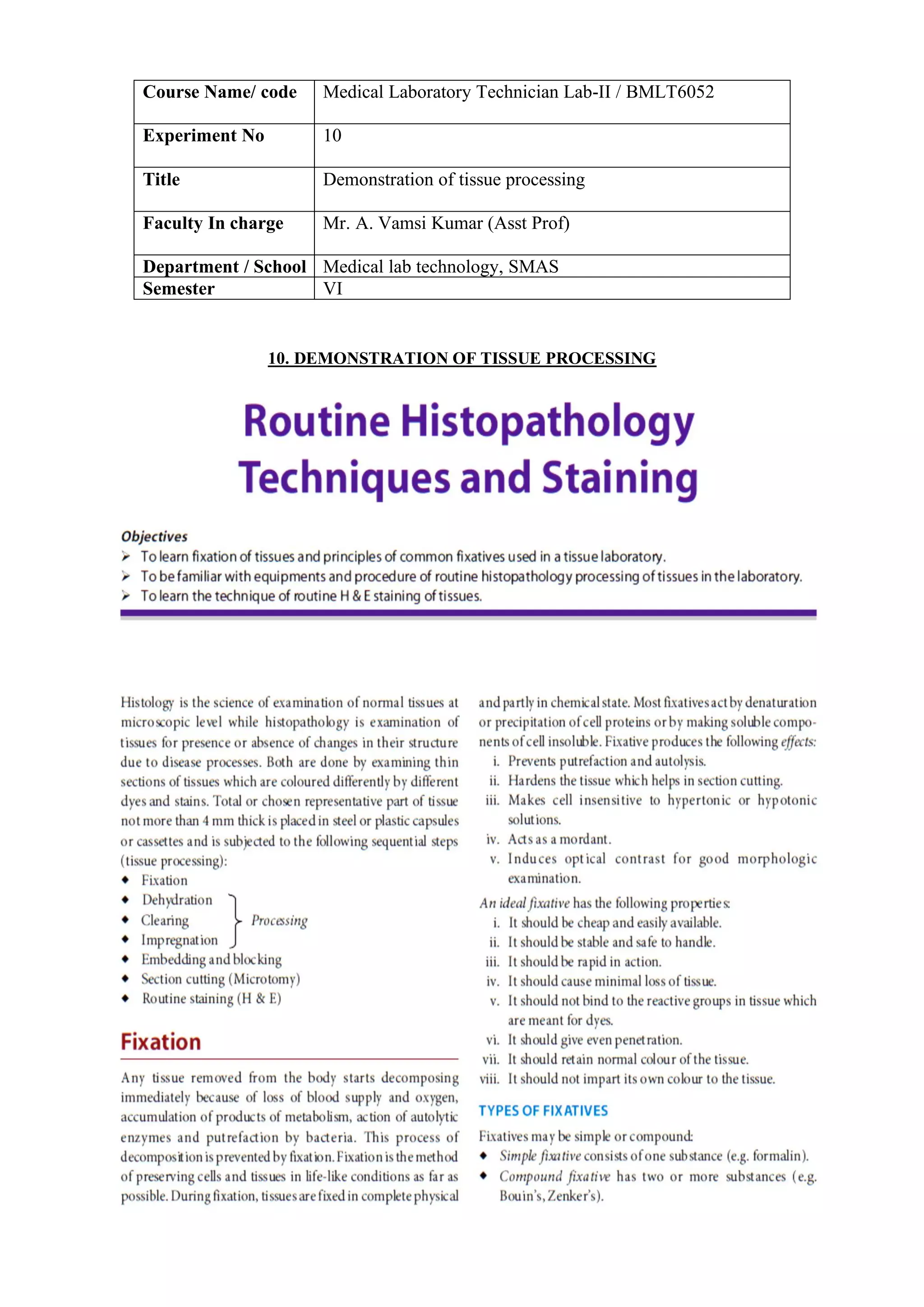 Medical Laboratory technology Lab Manual for MLT students | PDF
