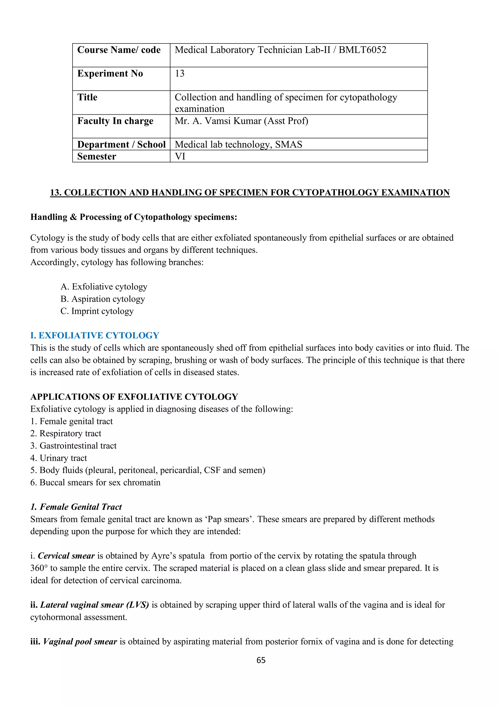 Medical Laboratory technology Lab Manual for MLT students | PDF
