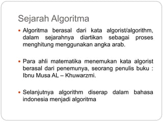 algoritma dan pemrograman | PPT