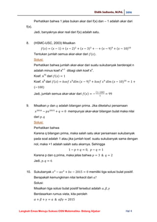 1. teorema vieta | PDF