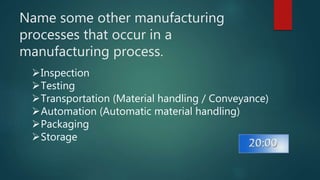 Introduction to Manufacturing - 1 | PPTX