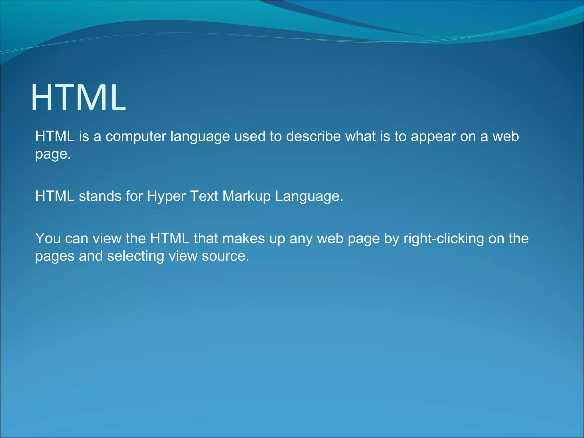 Introduction to web design | PPT | Web Design and HTML | Internet