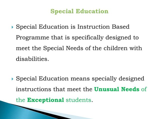 1. special education | PPTX