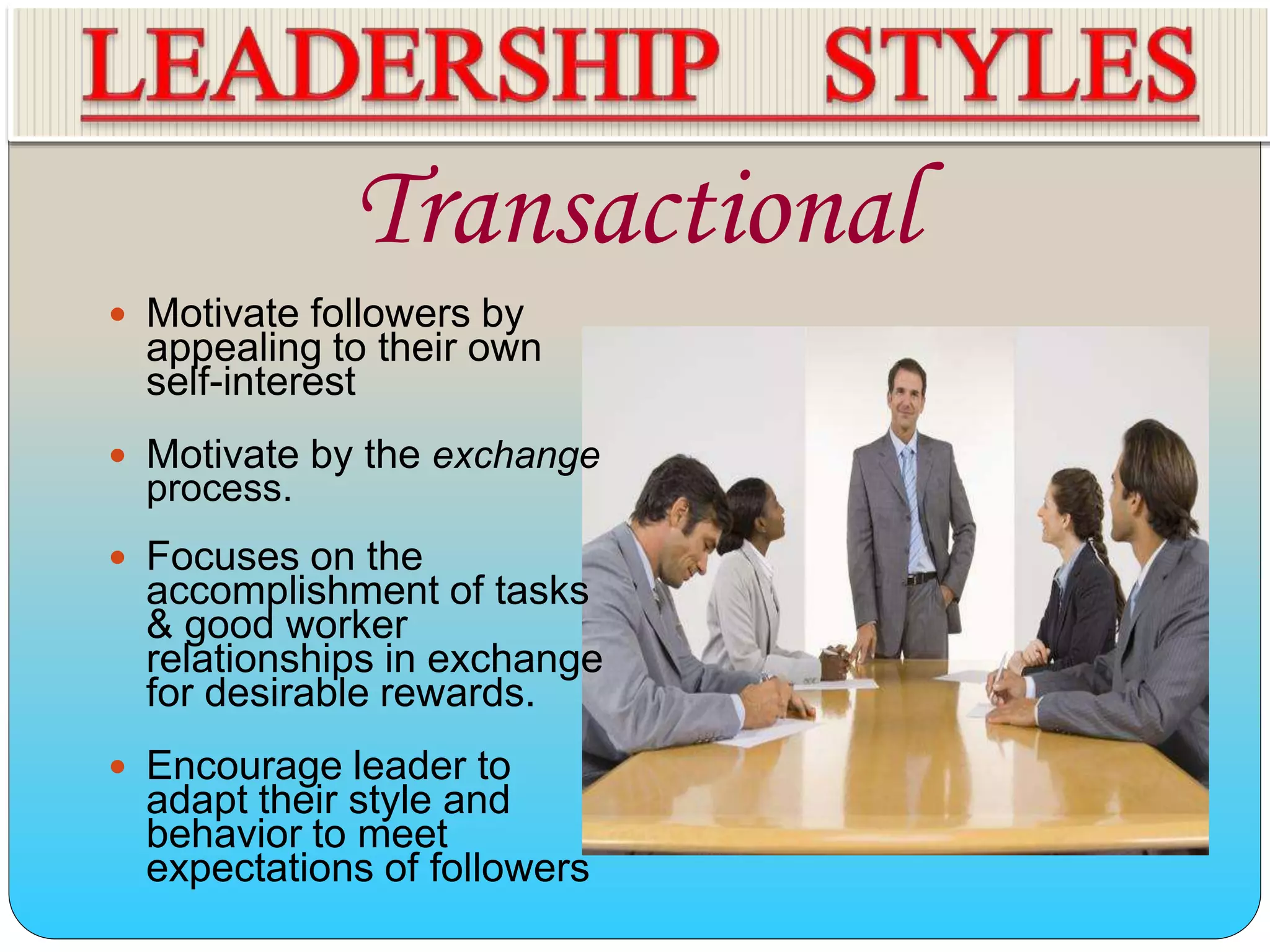 LEADERSHIP, LEADERSHIP STYLES and RECREATIONAL LEADERS | PPTX
