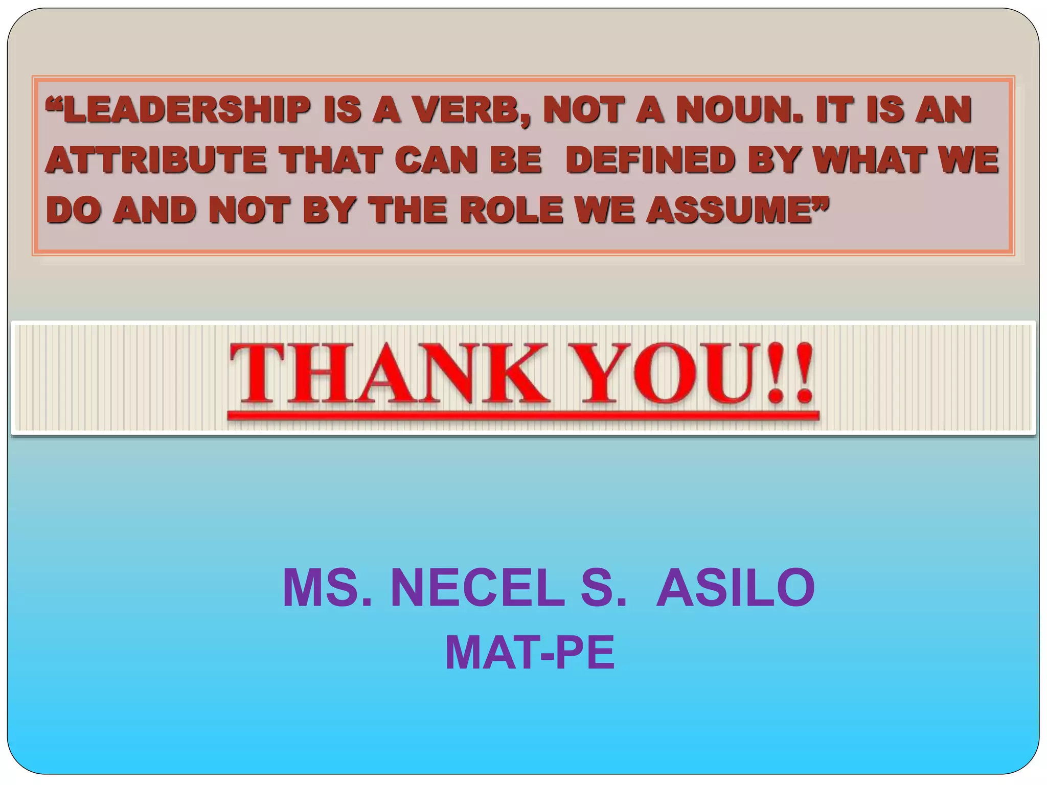LEADERSHIP, LEADERSHIP STYLES and RECREATIONAL LEADERS | PPTX