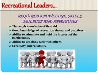LEADERSHIP, LEADERSHIP STYLES and RECREATIONAL LEADERS | PPTX