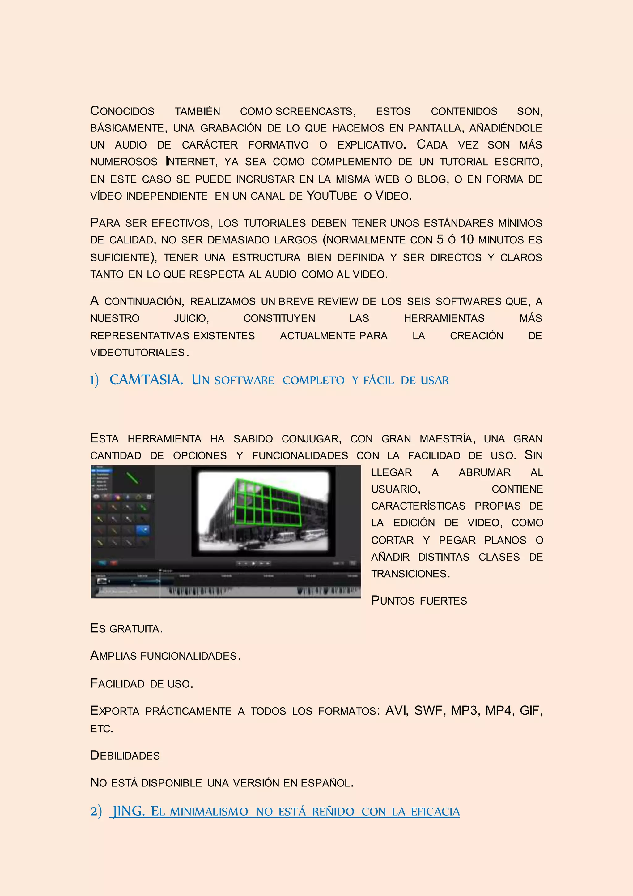 ¿Qué es un video tutorial? usos y aplicaciones | PDF
