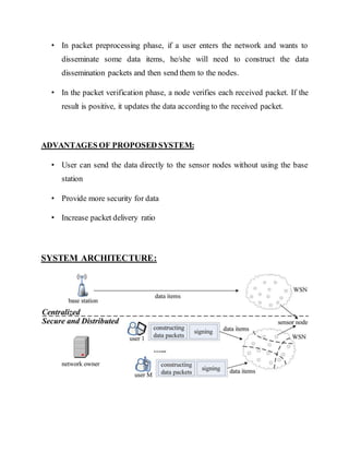 Secure Distibuted data discovery & dissemination IN WSN | DOCX | Computer Networking | Computing