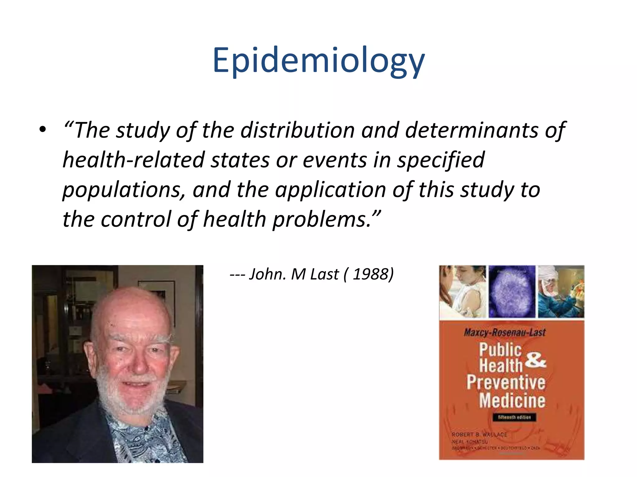 Introduction to Epidemiology | PPT