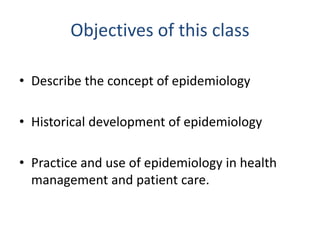 Introduction to Epidemiology | PPT